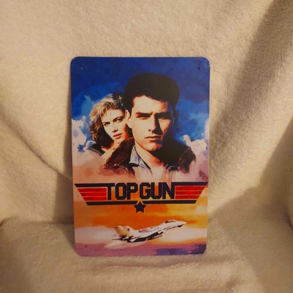 Hand Crafted | Wall Decor | Top Gun Tin Sign | Poshmark